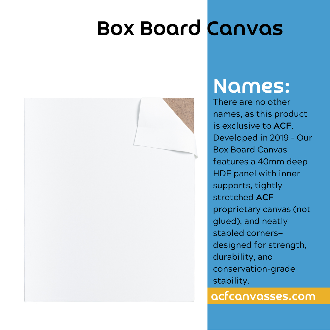 Box Board Canvas 40mm Depth. Warp and Sag Free | ACF Canvasses