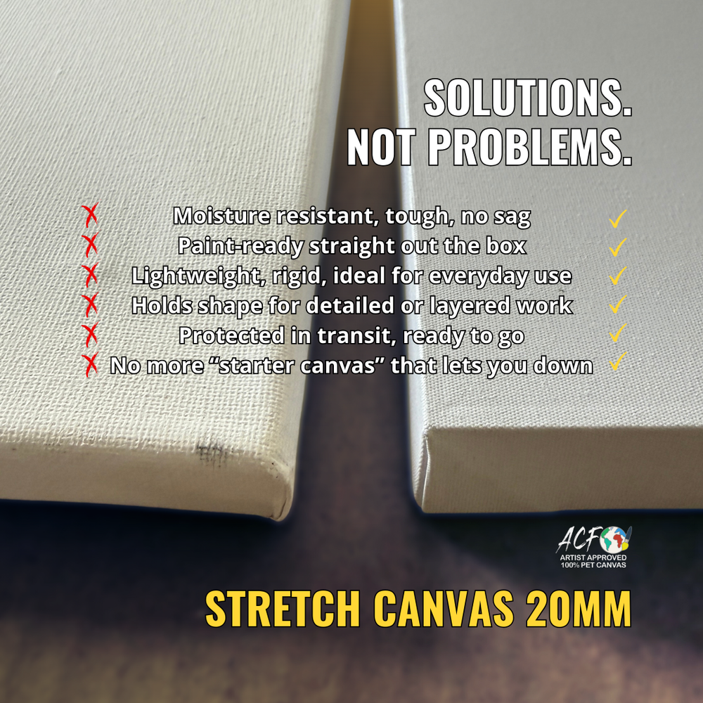 Stretch Canvas 20mm Depth. Warp and Sag Free | ACF Canvasses